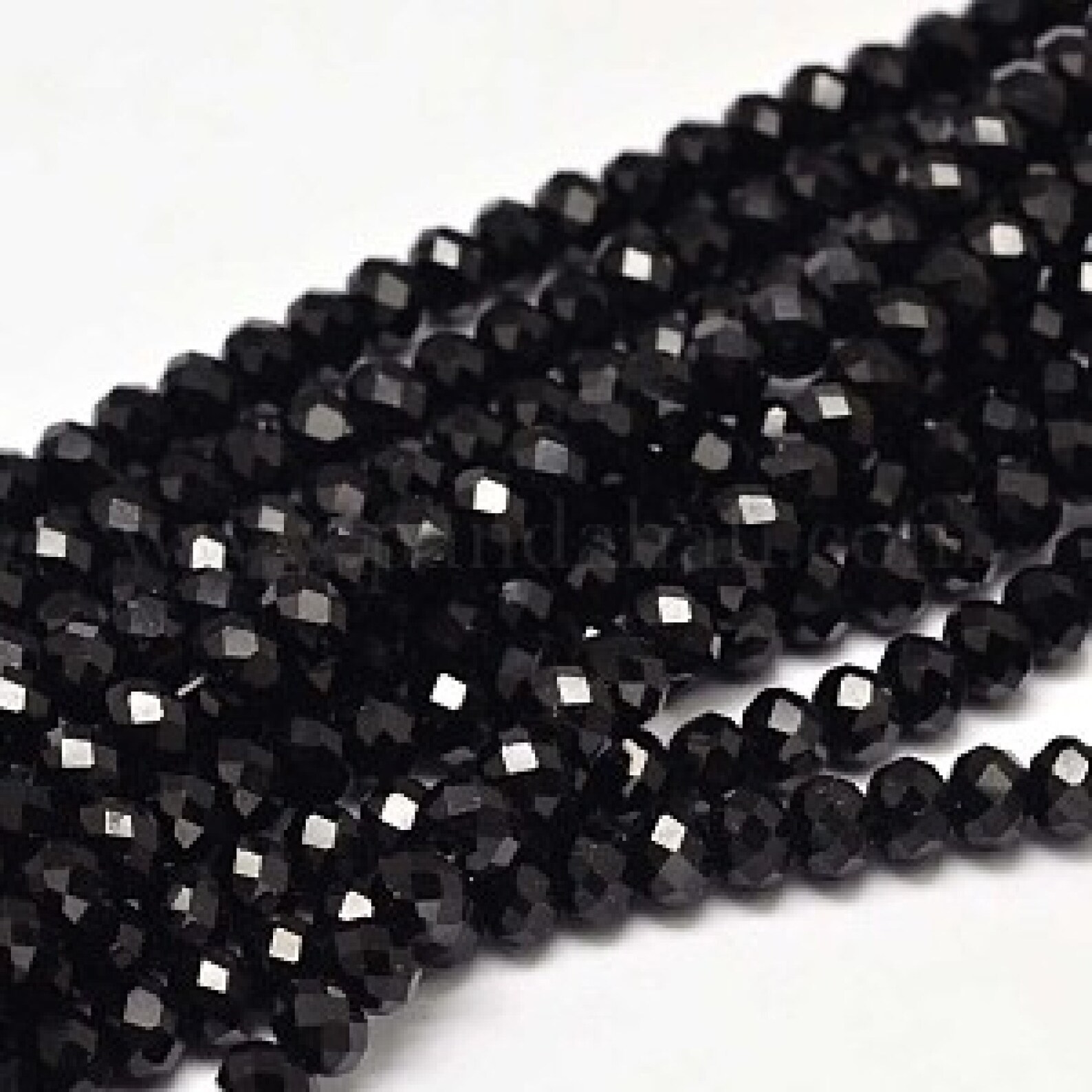 Faceted Abacus Glass Beads Strands, Black, 6x4mm, Hole: 1mm 50 Pieces ...
