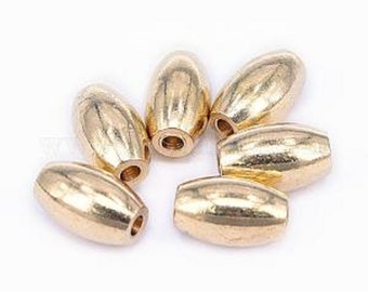 Brass Rice Beads - Etsy