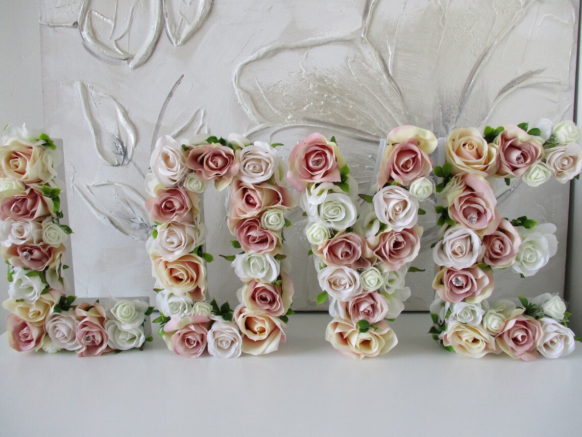 Flower Letters LOVE Sign Wedding Event Decor Floral Letters - Etsy