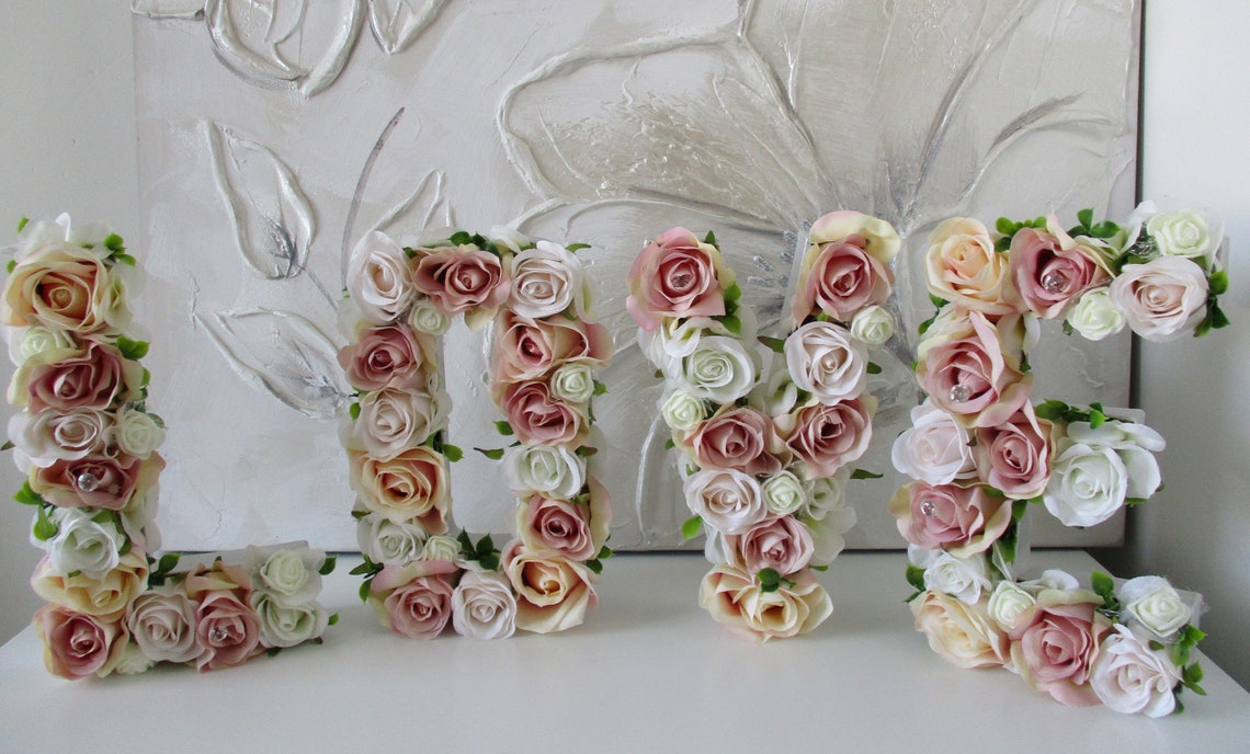 Flower Letters LOVE Sign Wedding Event Decor Floral Letters - Etsy