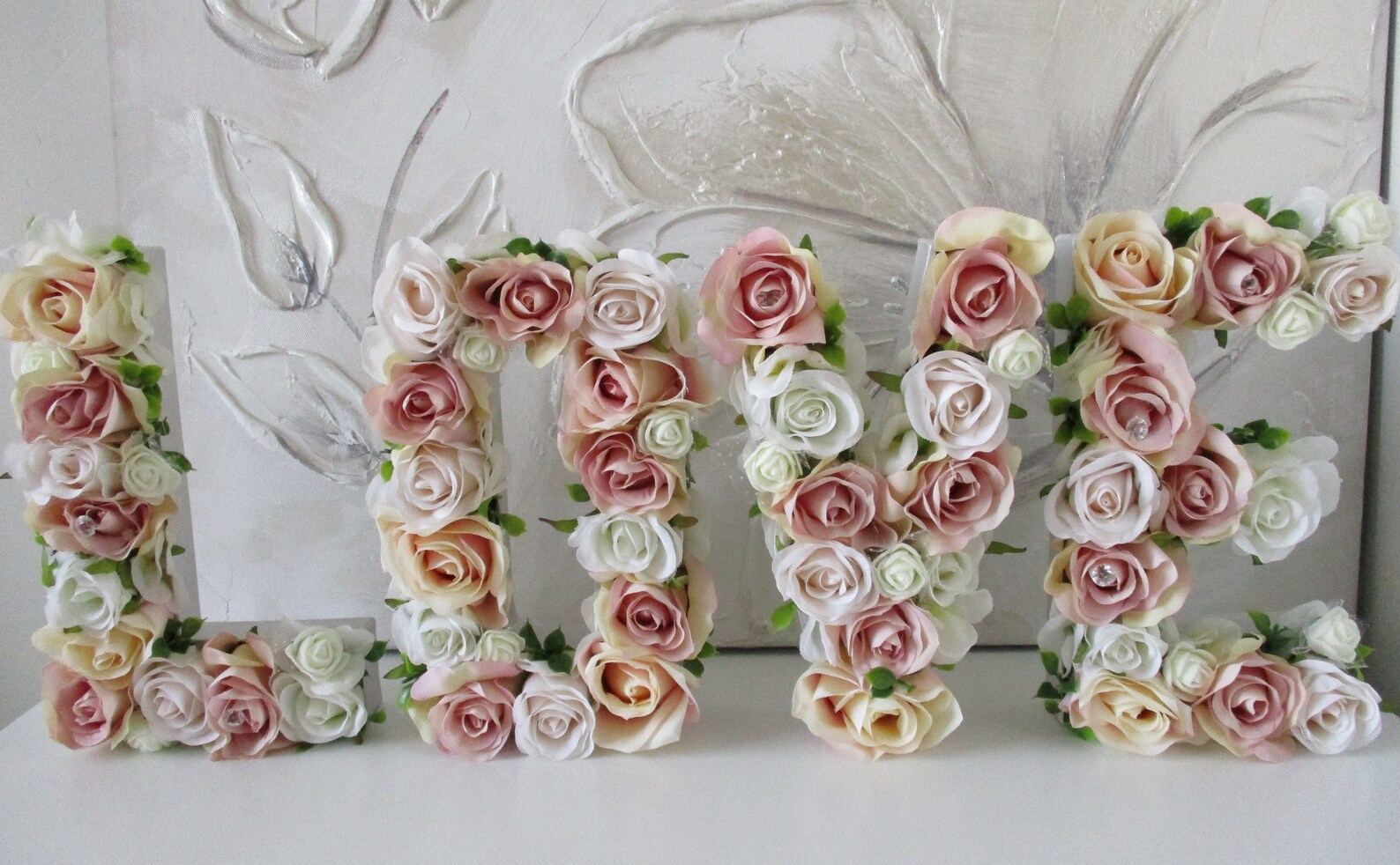 Flower Letters LOVE Sign Wedding Event Decor Floral Letters - Etsy