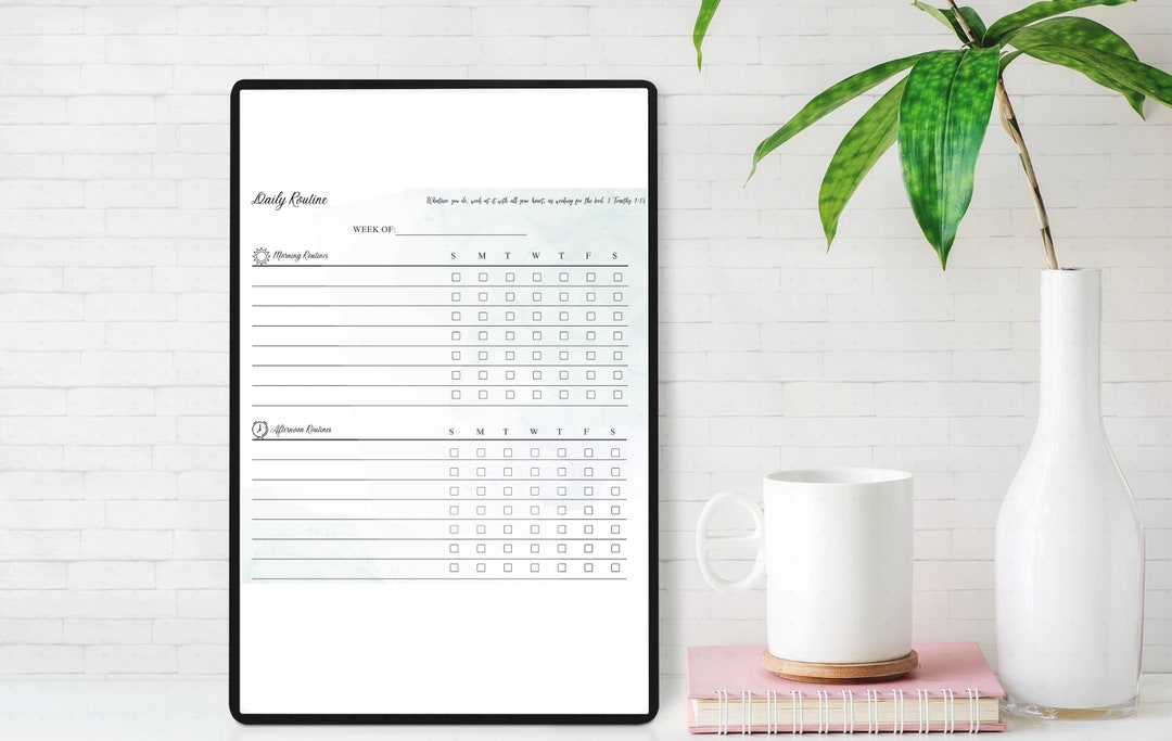 Daily Routine Digital Tracker - Etsy