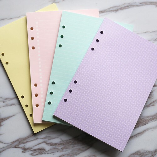 A5 Planner Inserts /colorful Inserts /personal Size Lined - Etsy