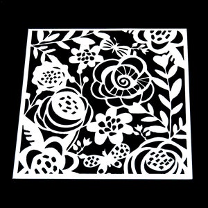 Spring Floral Stencil/botanic Bullet Journal Stencil /notebook - Etsy