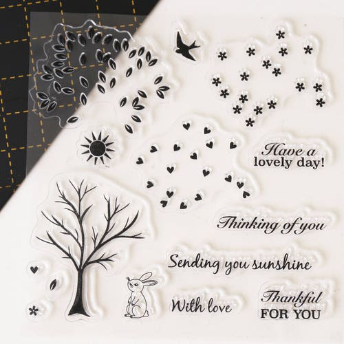 Trees Clear Rubber Stamps/planner Stamps/stamp Set/food - Etsy