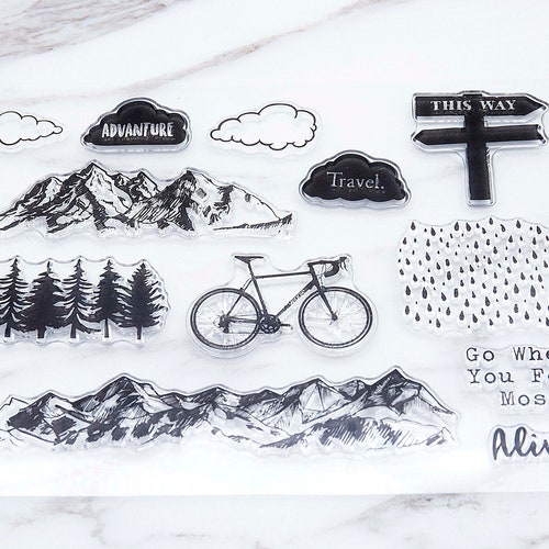 Adventure Clear Rubber Stamps/planner Stamps/stamp Set/travel - Etsy