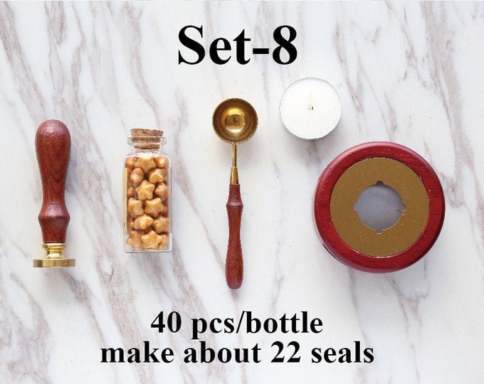 Personalized Logo Metal Handle Wax Seal Stamp Kit Custom Sealing Wax ...