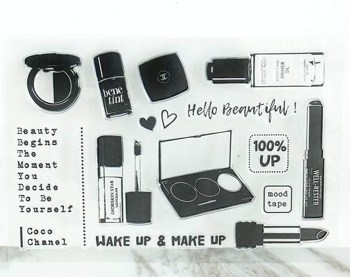 Wake up and Make up Clear Rubber Stamps/beautiful Stamps/planner Stamps ...