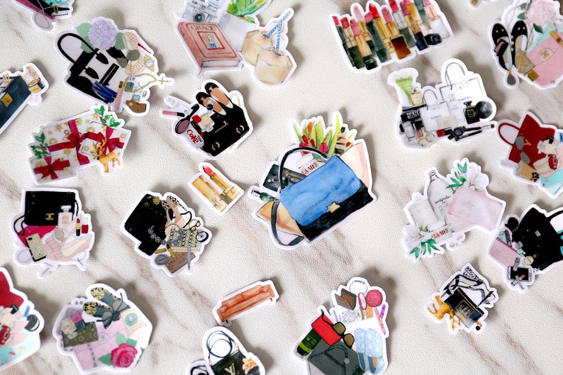 Bag Stickers Set/luxury Bags Planner Stickers/ Bags and - Etsy