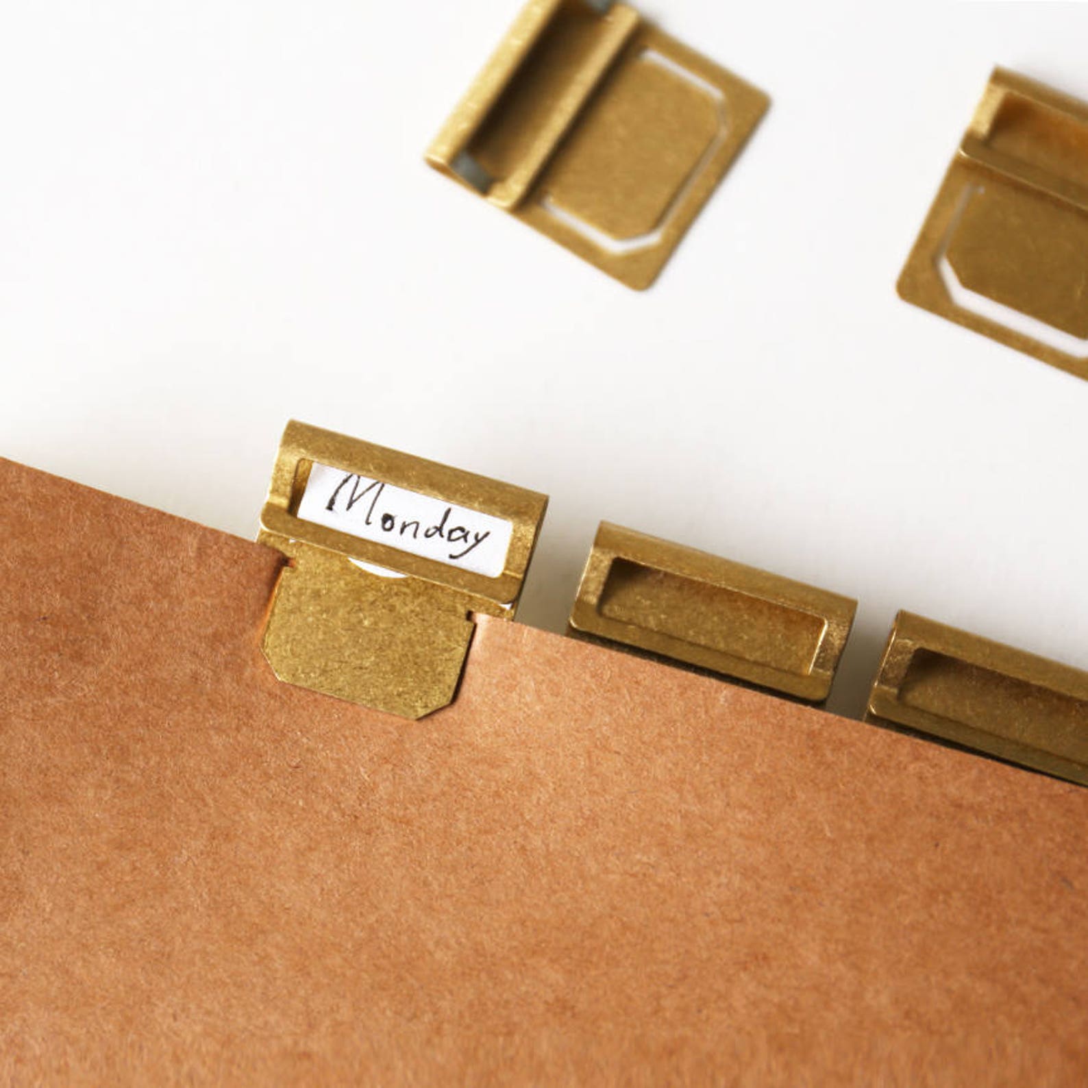 6 Pcs Brass Paper Clipsbrass Metal Index Clip Brass Bookmark - Etsy