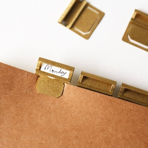 6 Pcs Brass Paper Clips,brass Metal Index Clip, Custom Engraved Brass ...