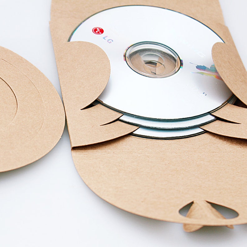 Heart Paper Sleeves /three Layer CD Sleeve Recycled Kraft - Etsy