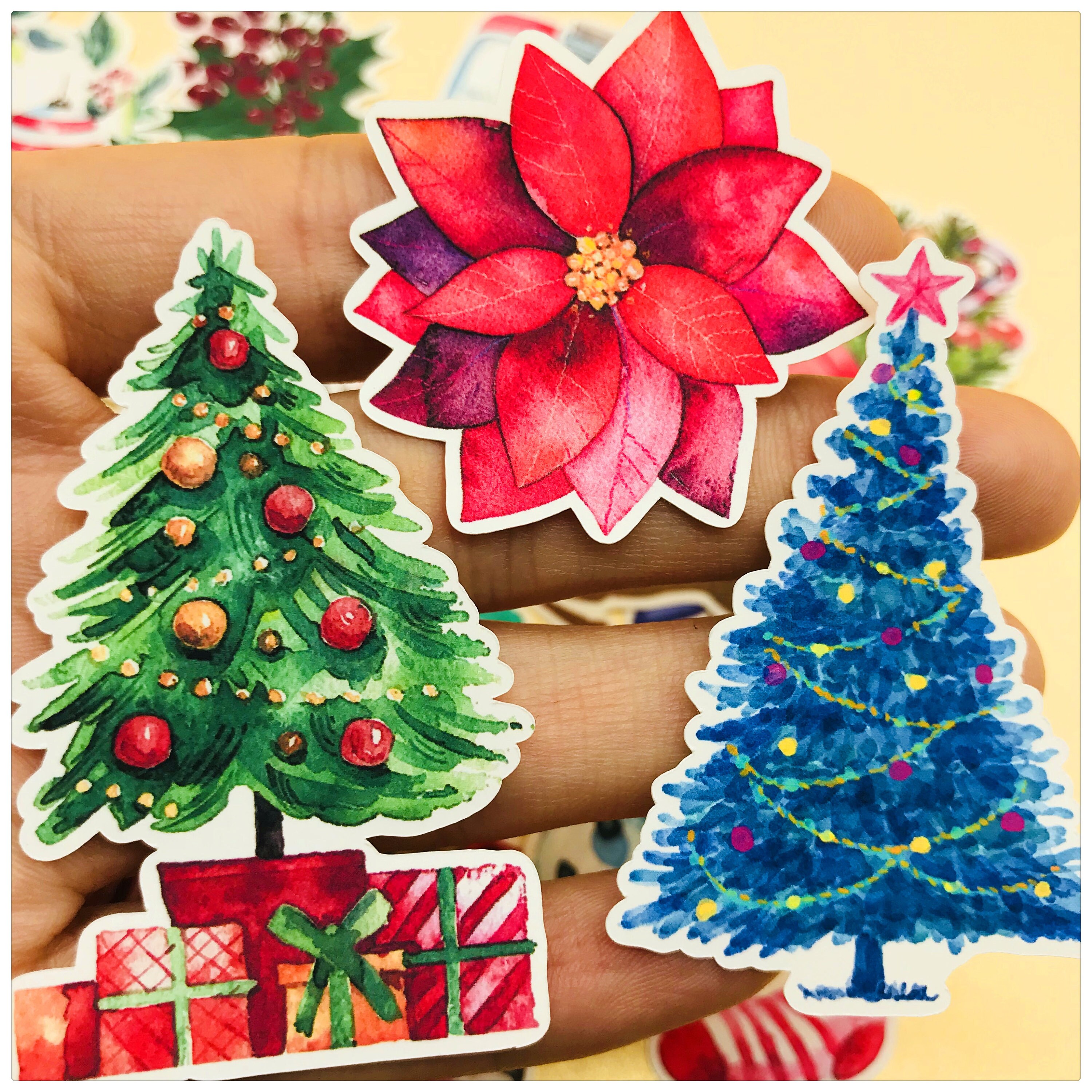 Christmas Tree Stickers Set/ Trees Stickers for Bullet - Etsy