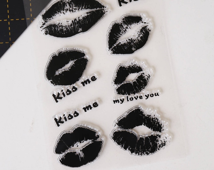 Stamp and Seal Set Clear Rubber Stamps/splash Stamps/planner - Etsy