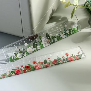 Flower Ruler, Rose Ruler, Sunflower Ruler, Drawing Ruler, Cute Ruler ...