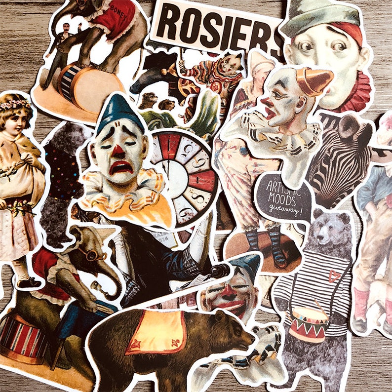 The Circus Sticker Set/ Stage Stickers/ Clown Stickers/comedy - Etsy