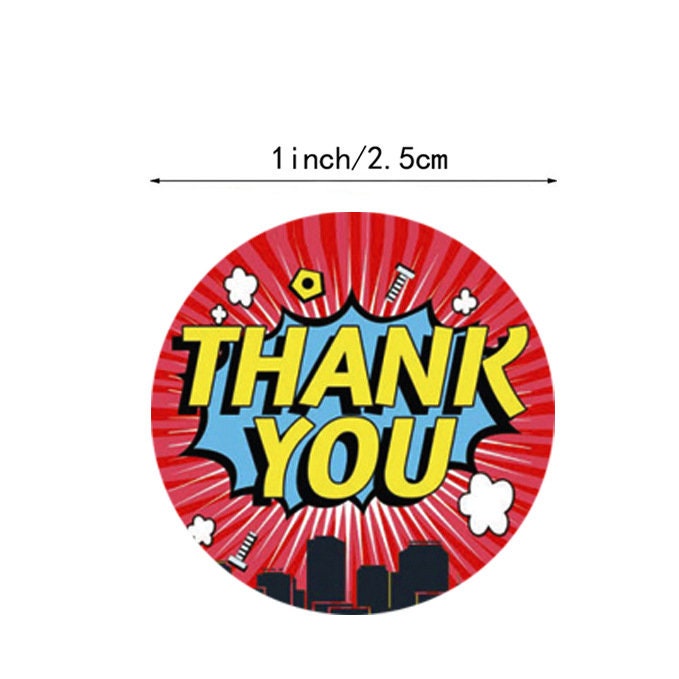 Thank You Stickers /6 Designs 1 Inch Thank You Roll for Small | Etsy
