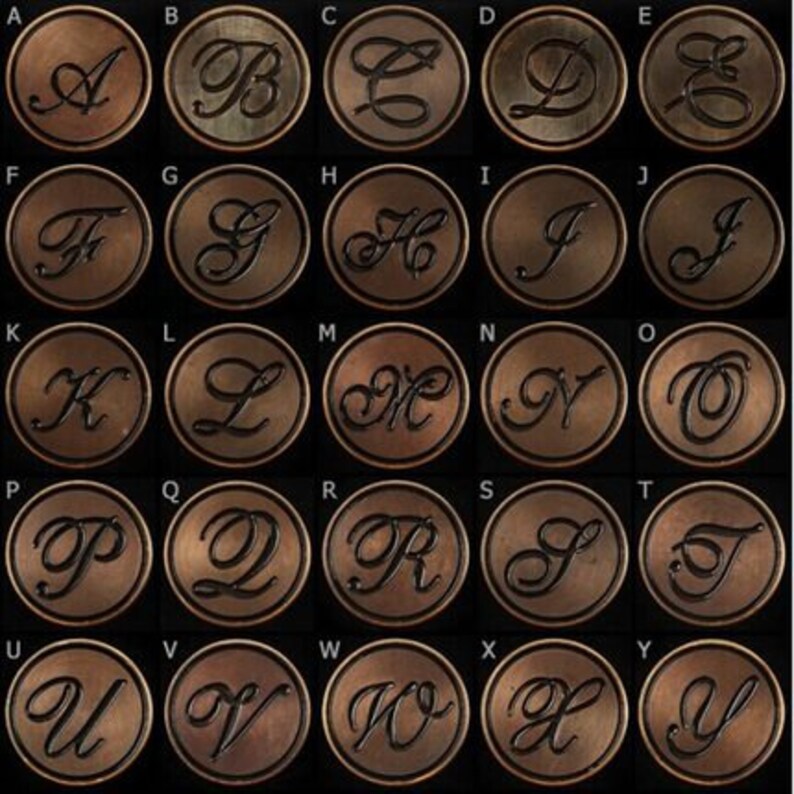 Alphabet Wax Seal Stamp Initials Wax Seal Stamp Retro - Etsy