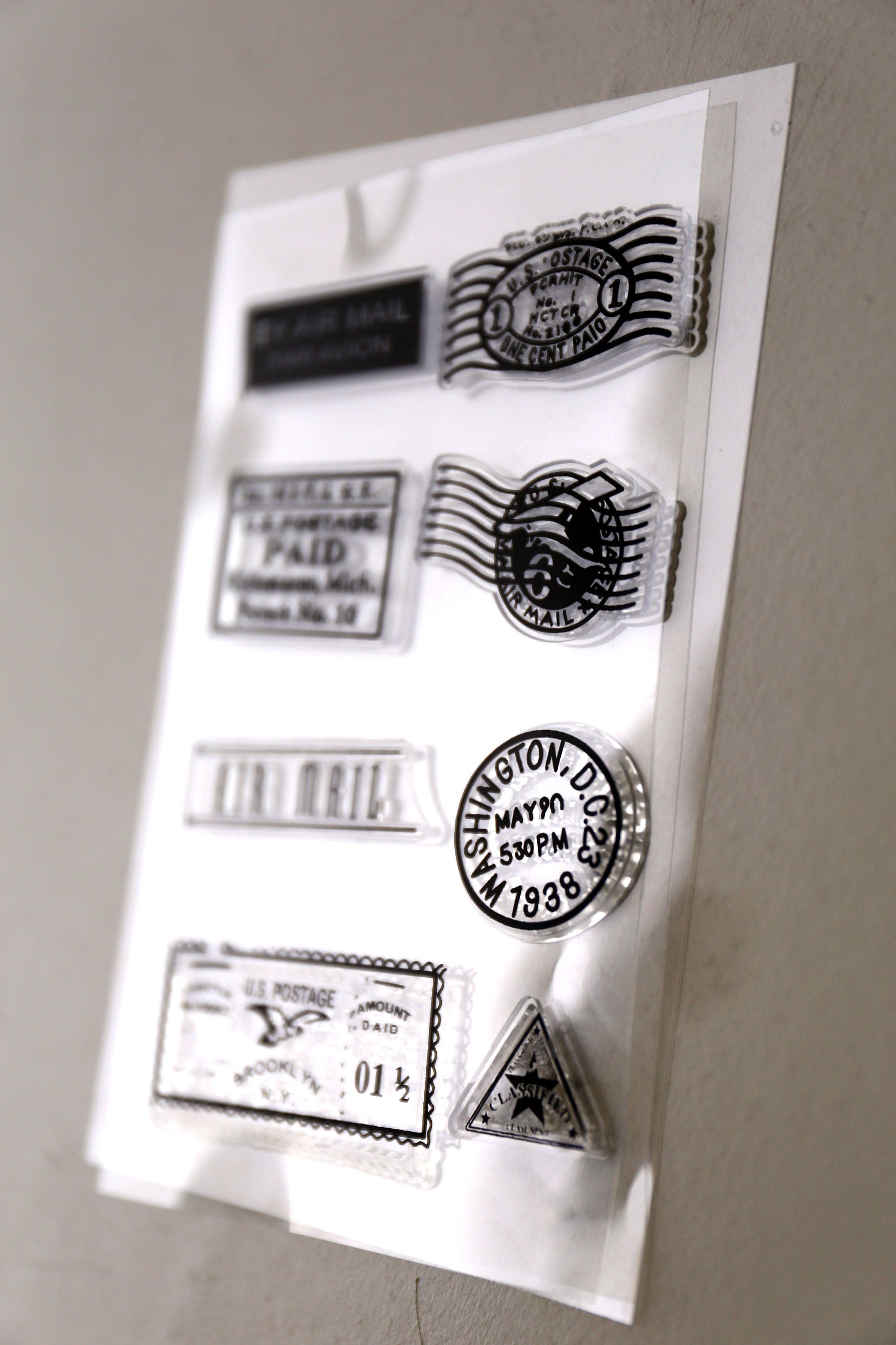 Stamp and Seal Set Clear Rubber Stamps/splash Stamps/planner - Etsy