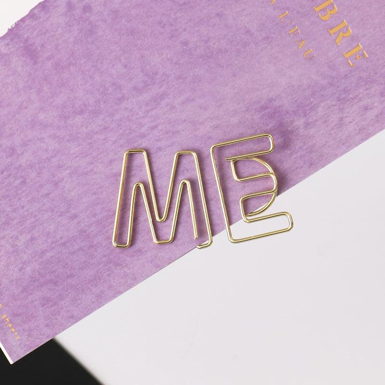 26 Pc Letter Paper Clips/personalised Paper Clip/office - Etsy