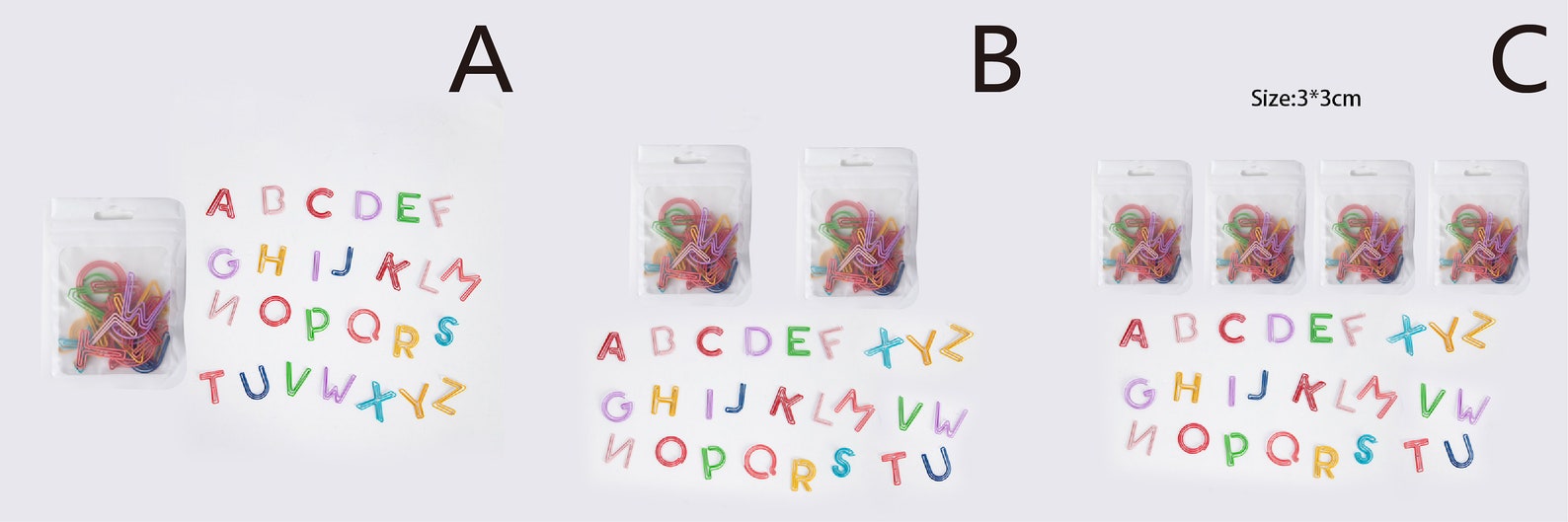 Letter Paper Clips Colorful Bookmarks Metal Paper Clipbinder - Etsy