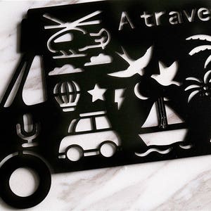 Travel Bus Bullet Journal Stencil/camping Van Stencil/black Plastic ...