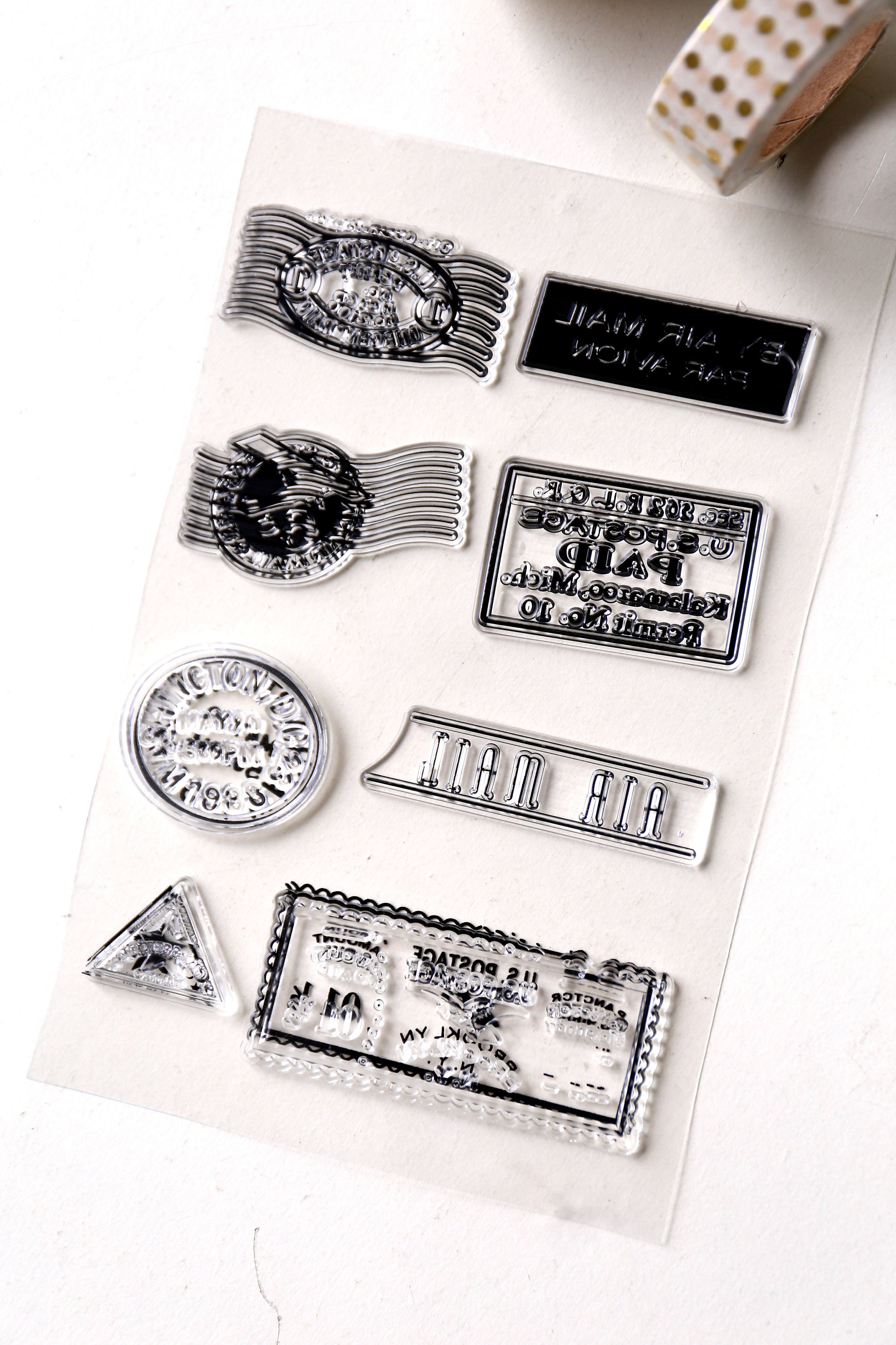 Stamp and Seal Set Clear Rubber Stamps/splash Stamps/planner - Etsy