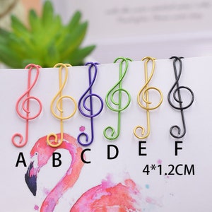 Musical Note Metal Paperclips, Music Paperclip, Binder Clips, Office ...