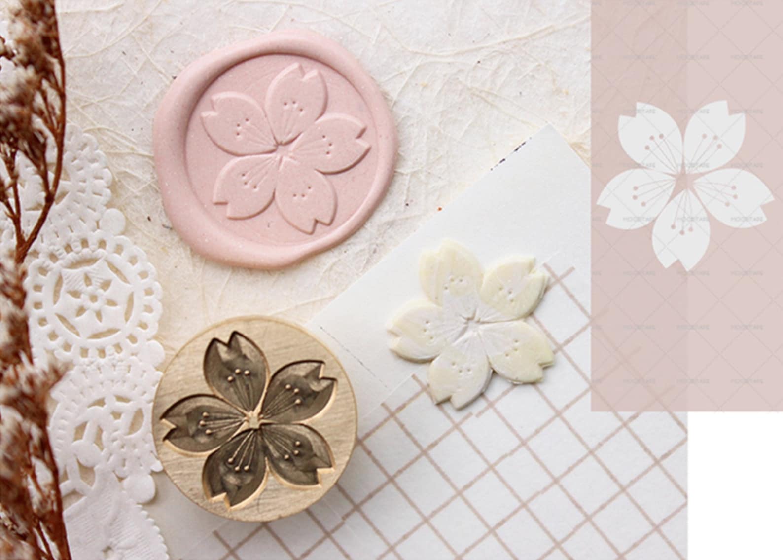 Japanese Style Sakura Wax Seal Stamp/ Retro Wax Seal Stamp/ Vintage ...