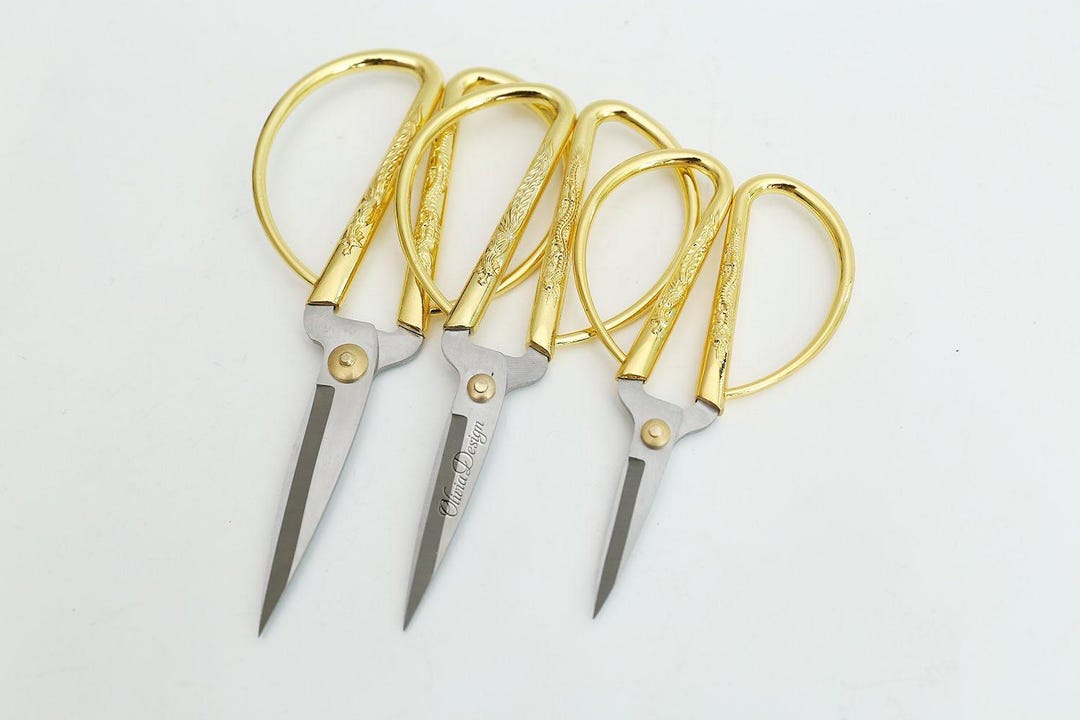 Gold Antique Scissors/gold Antique Vintage Scissors /custom Engrave ...