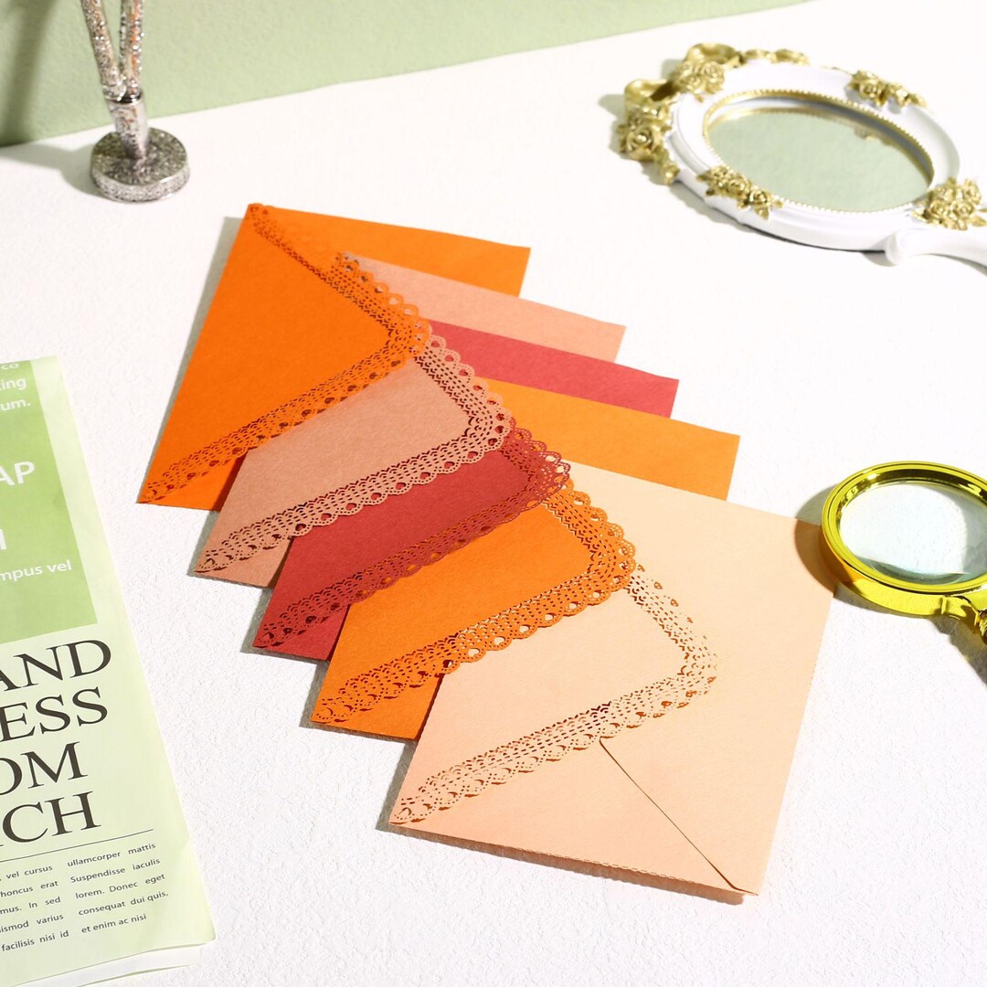 Triangularlace Edge Envelope/heart Lace Envelope for Wedding /envelopes ...