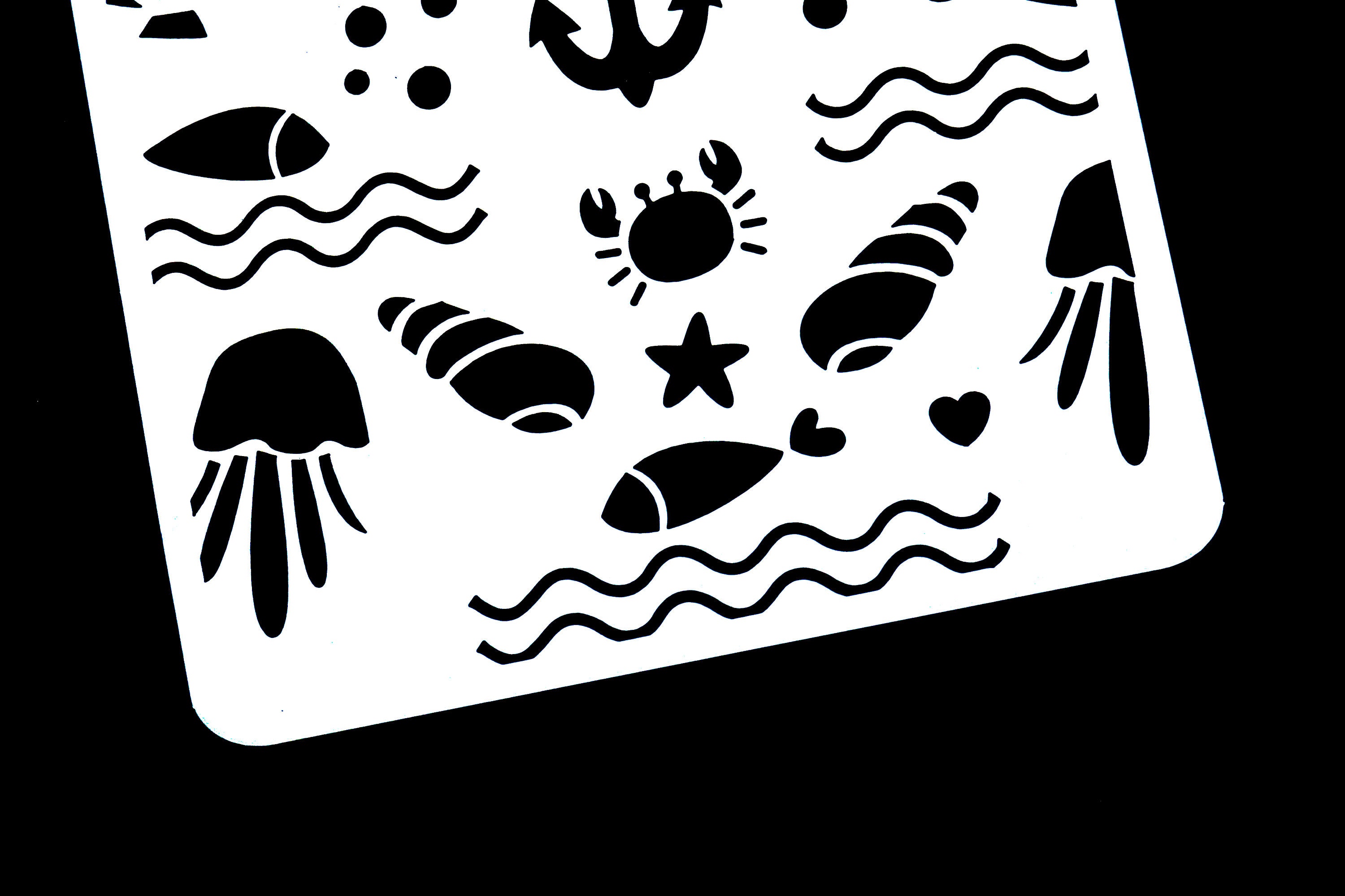 Marine Life Plastic Stencil /jellyfish Stencil /sea Stencil - Etsy
