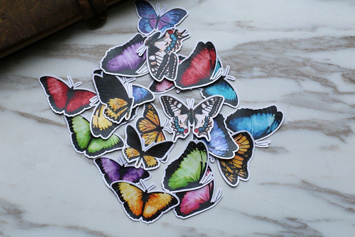Colorful Butterfly stickers set/ Planner Stickers/ Filofax | Etsy