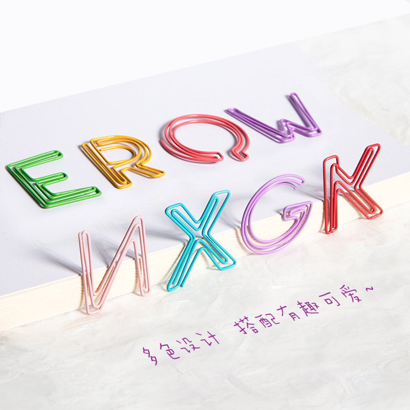 Letter Paper Clips Colorful Bookmarks Metal Paper Clipbinder | Etsy