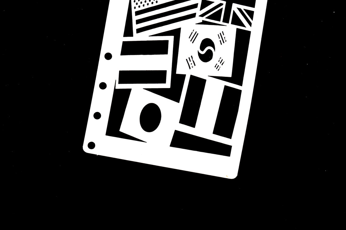 Country Flag Stencil /banner Stencil /journal Stencil - Etsy