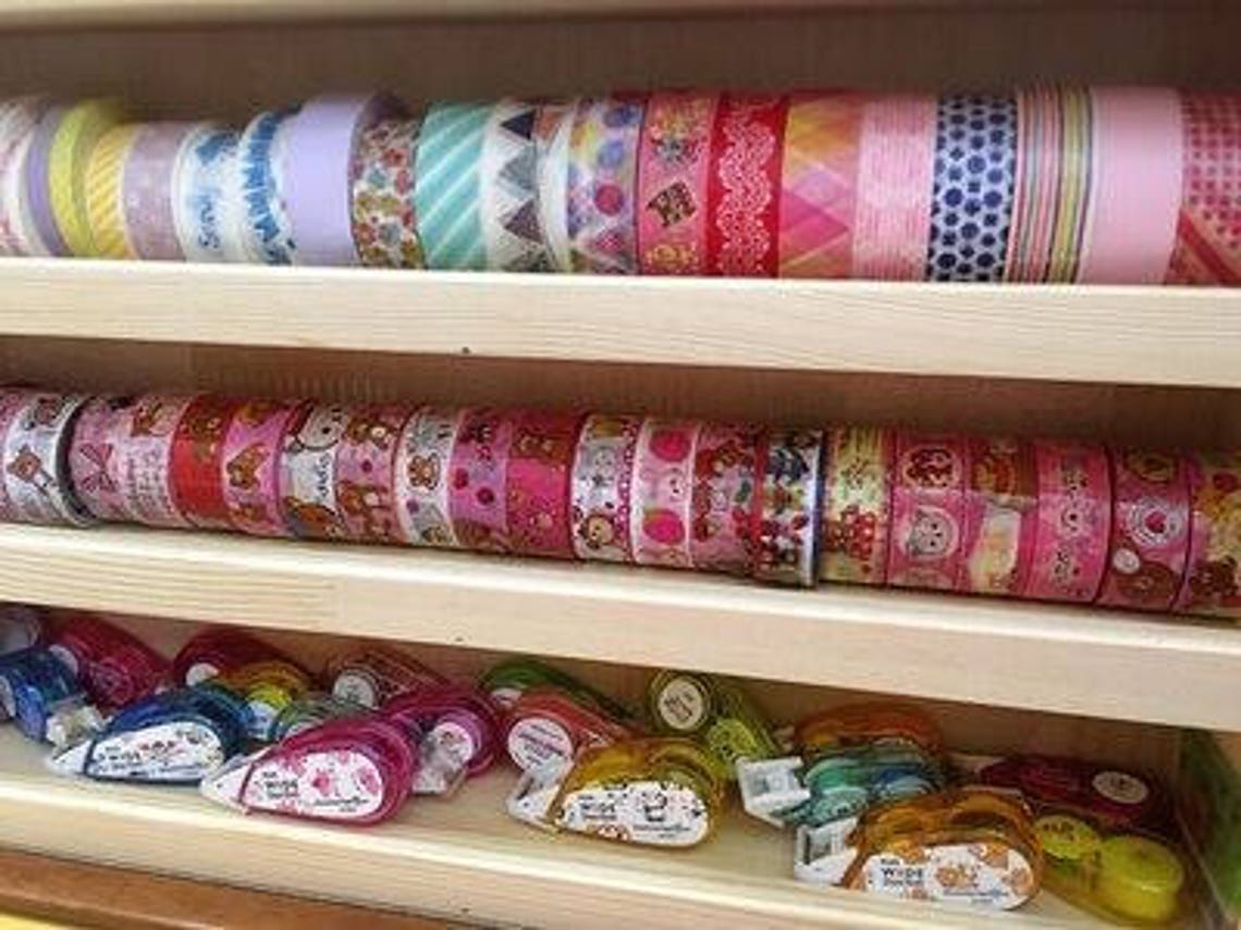 Washi Tape Organizer/wooden Washi Tape Storage Case/ Masking - Etsy ...