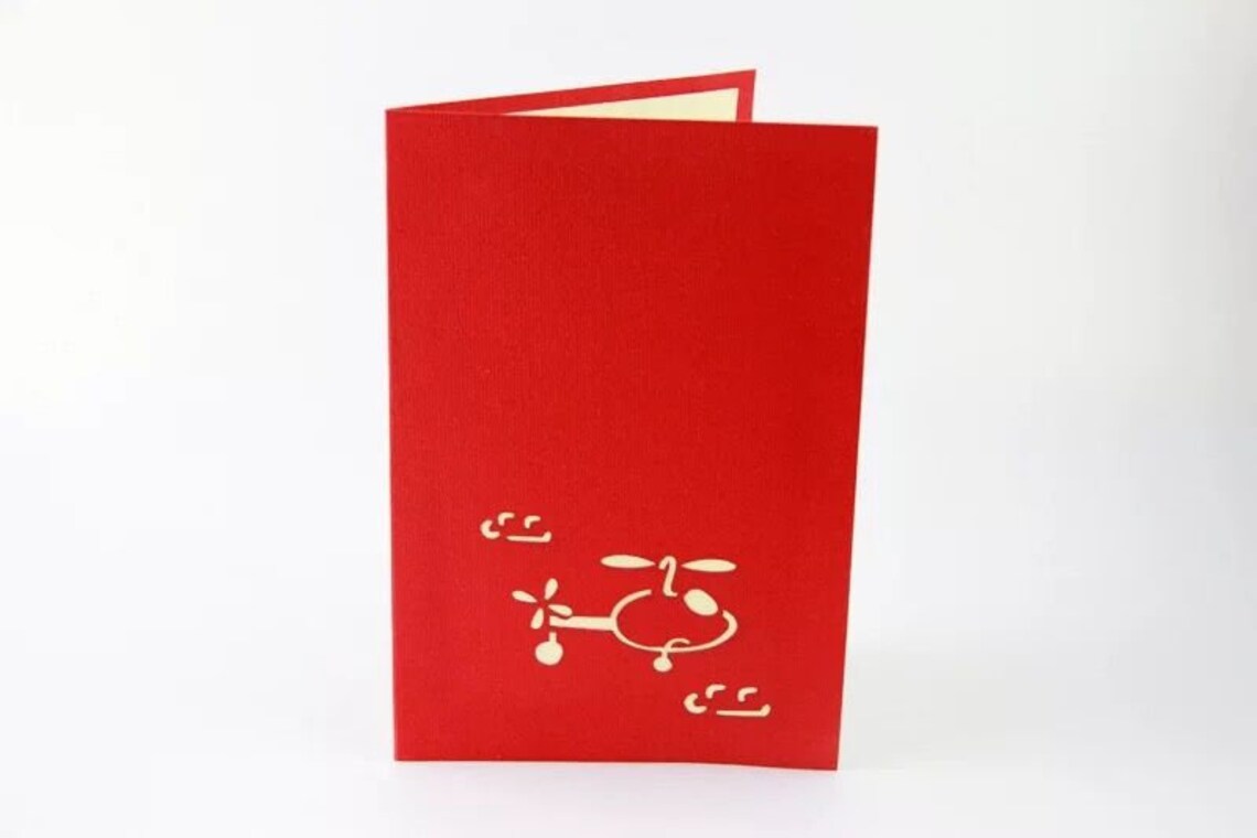 3D Helicopter Greeting Card Greeting Card for Pilot Boys - Etsy