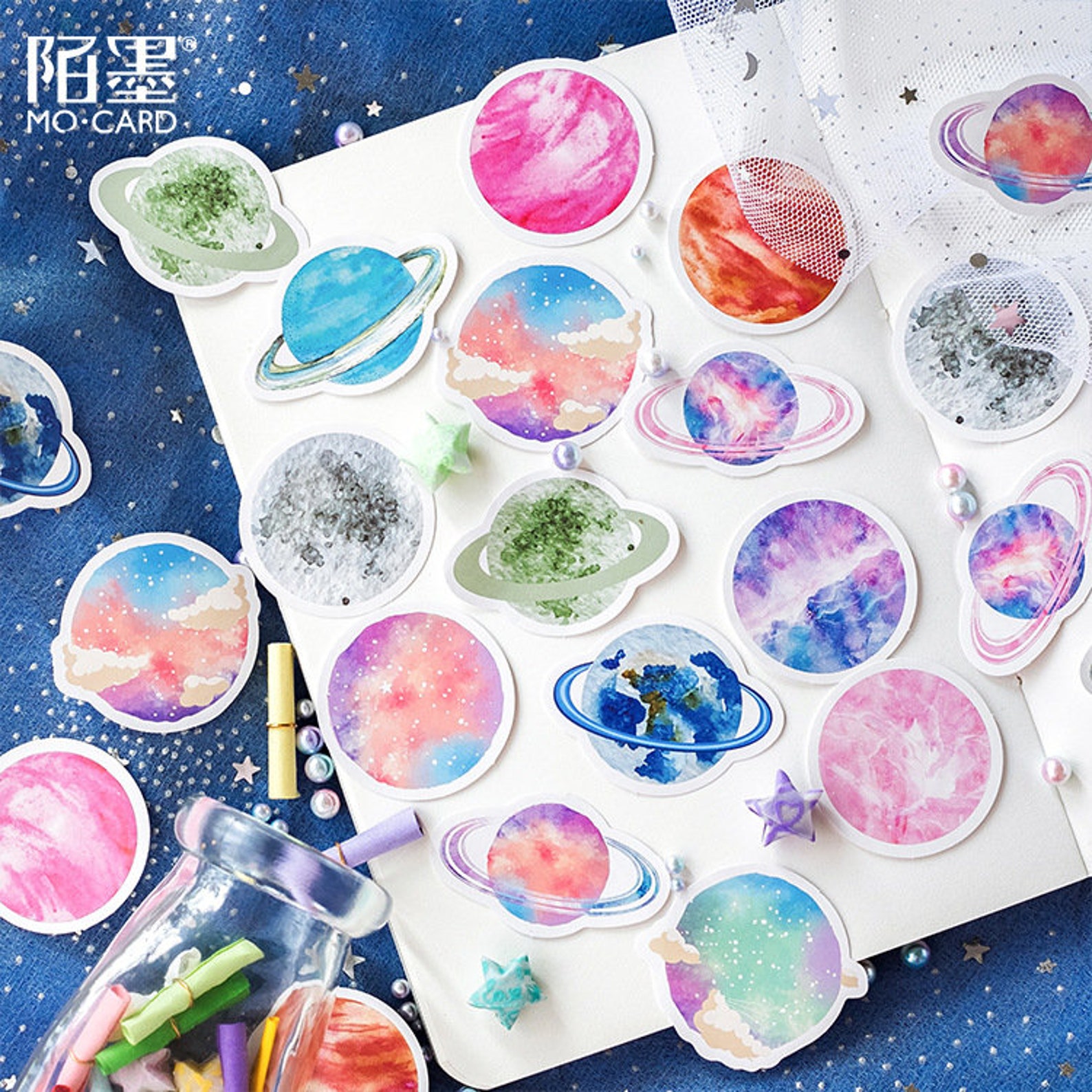 45pcs Star Stickers Galaxy Stickers Cosmic Stickers - Etsy