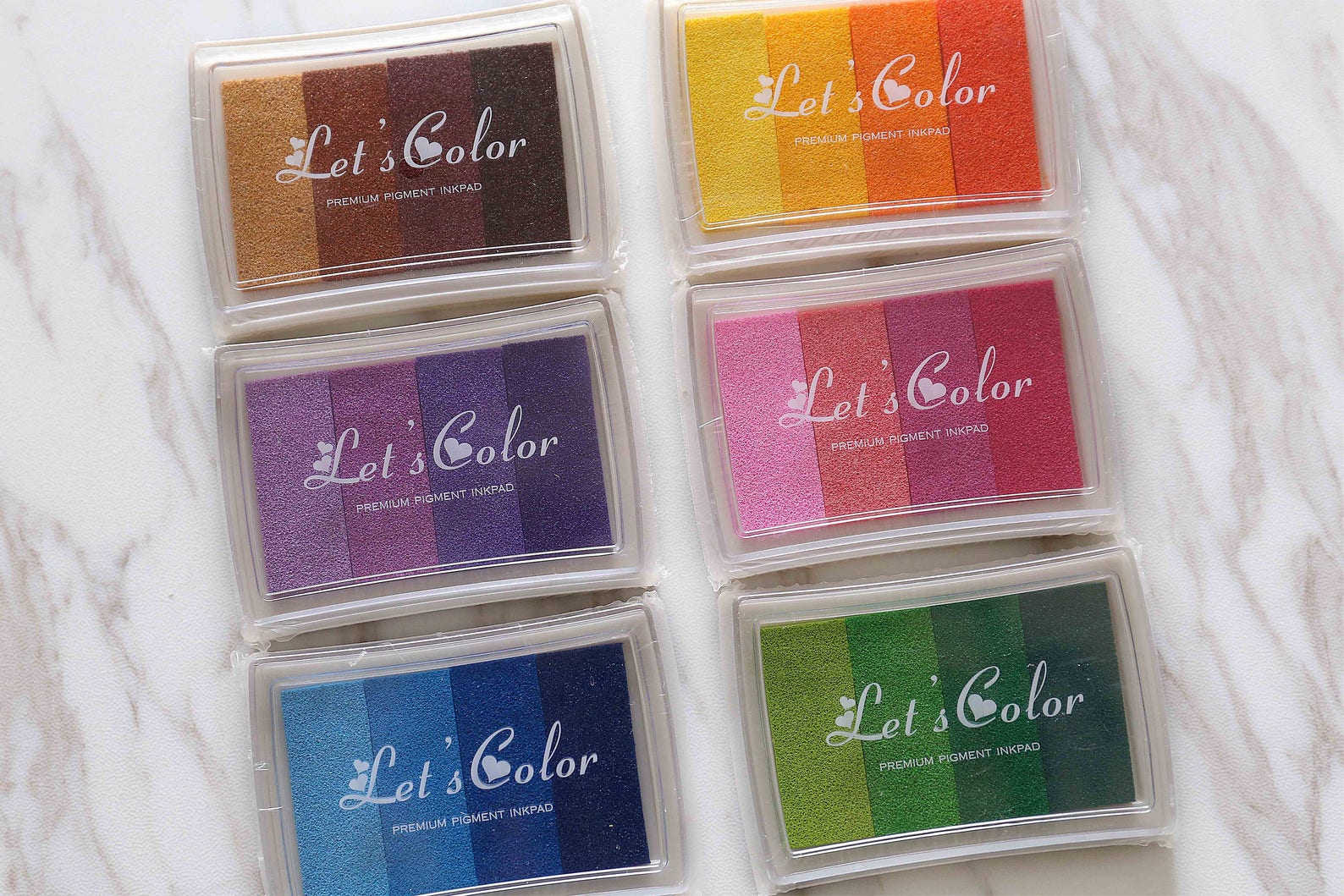 24 Colors Gradient Ink Pad /multicolor Rainbows Stamps/ink - Etsy