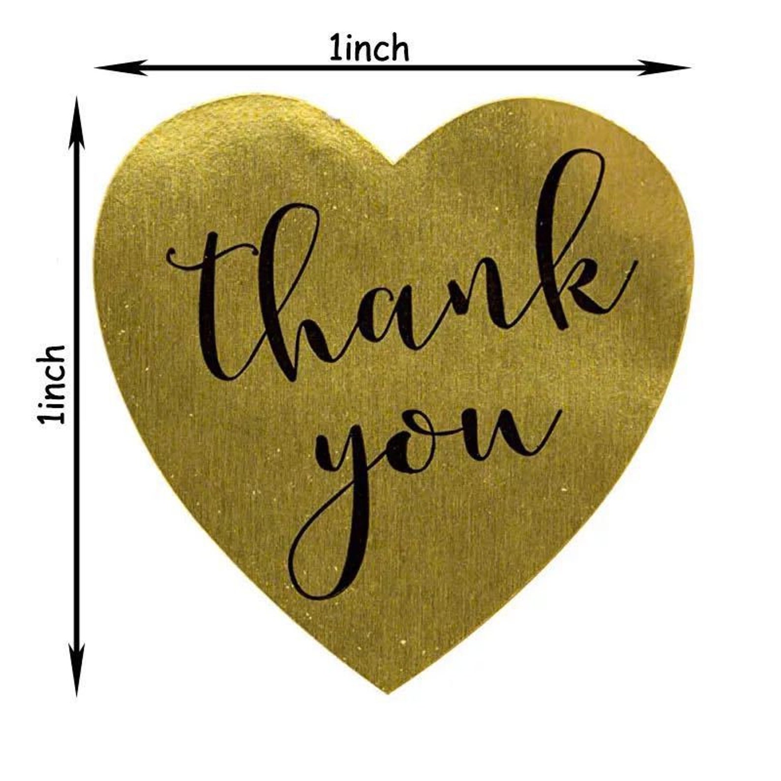500PCS 1inch Thank You Stickers Kraft Brown Sticker Business Stickers ...