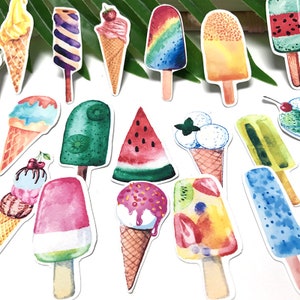 Ice Cream Stickers Set/ Cool Summer Planner Stickers/ the Summer ...