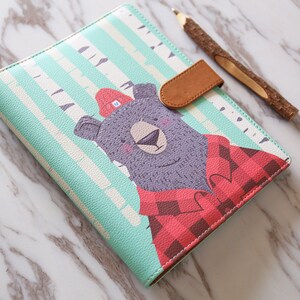 Mr Bear Planner Binder Cover / A5 Planner Binder/ Personal Size Planner ...