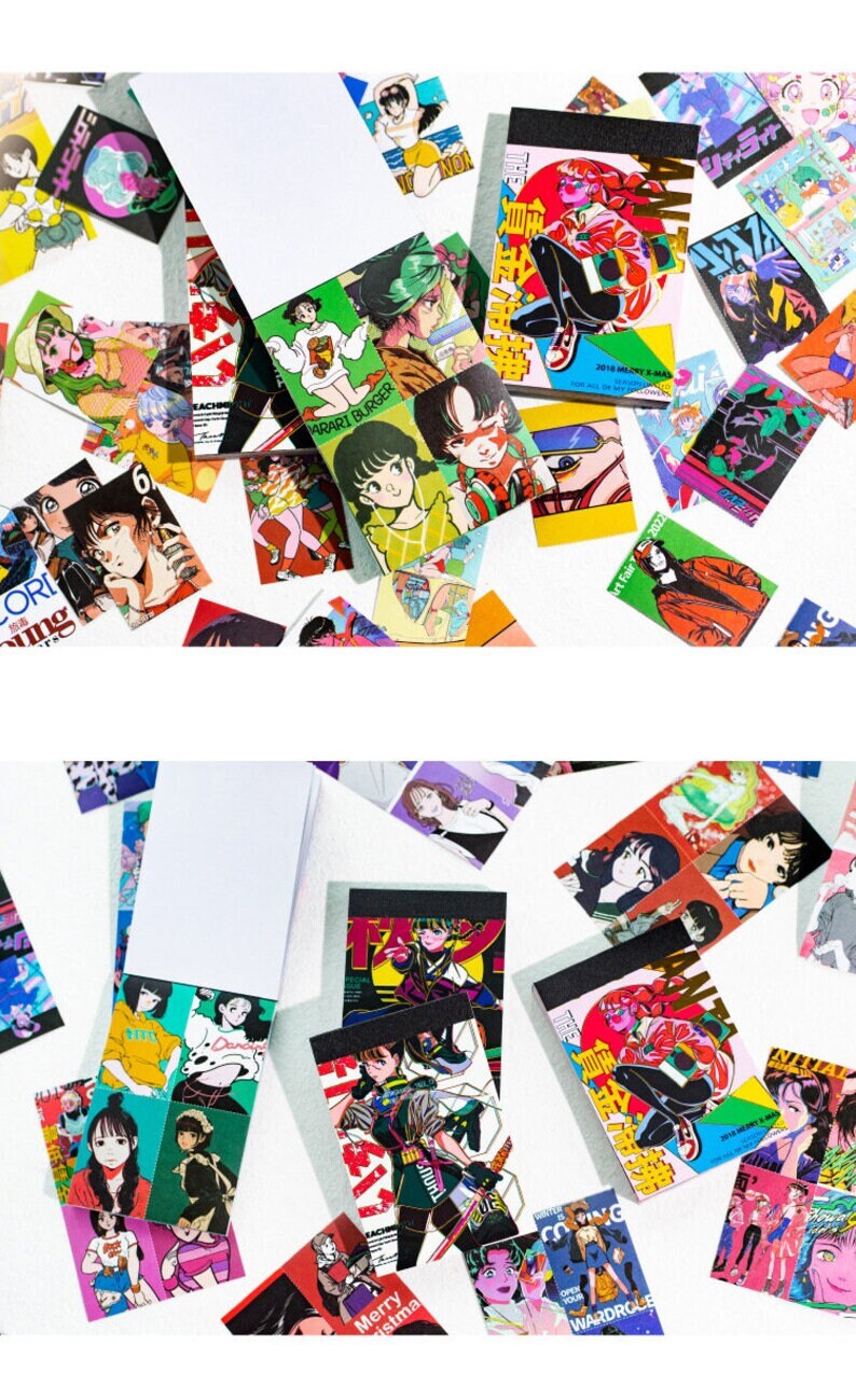 Japanese Cartoon Girl Stickers 50pcs Cute Stickers Planner - Etsy