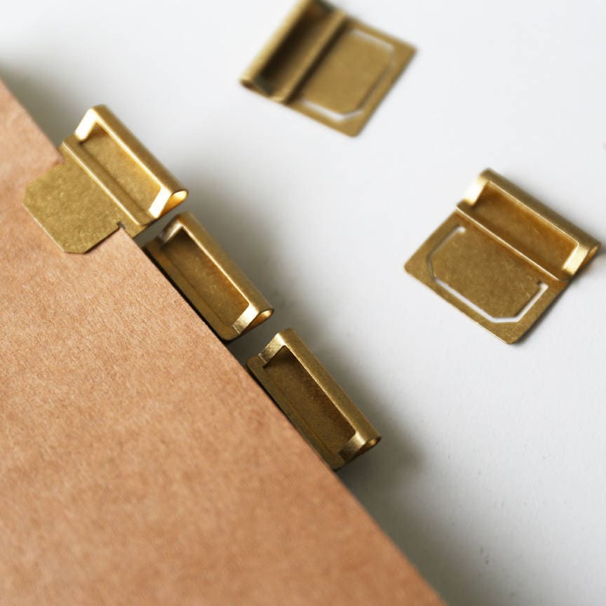 6 Pcs Brass Paper Clipsbrass Metal Index Clip Brass Bookmark - Etsy