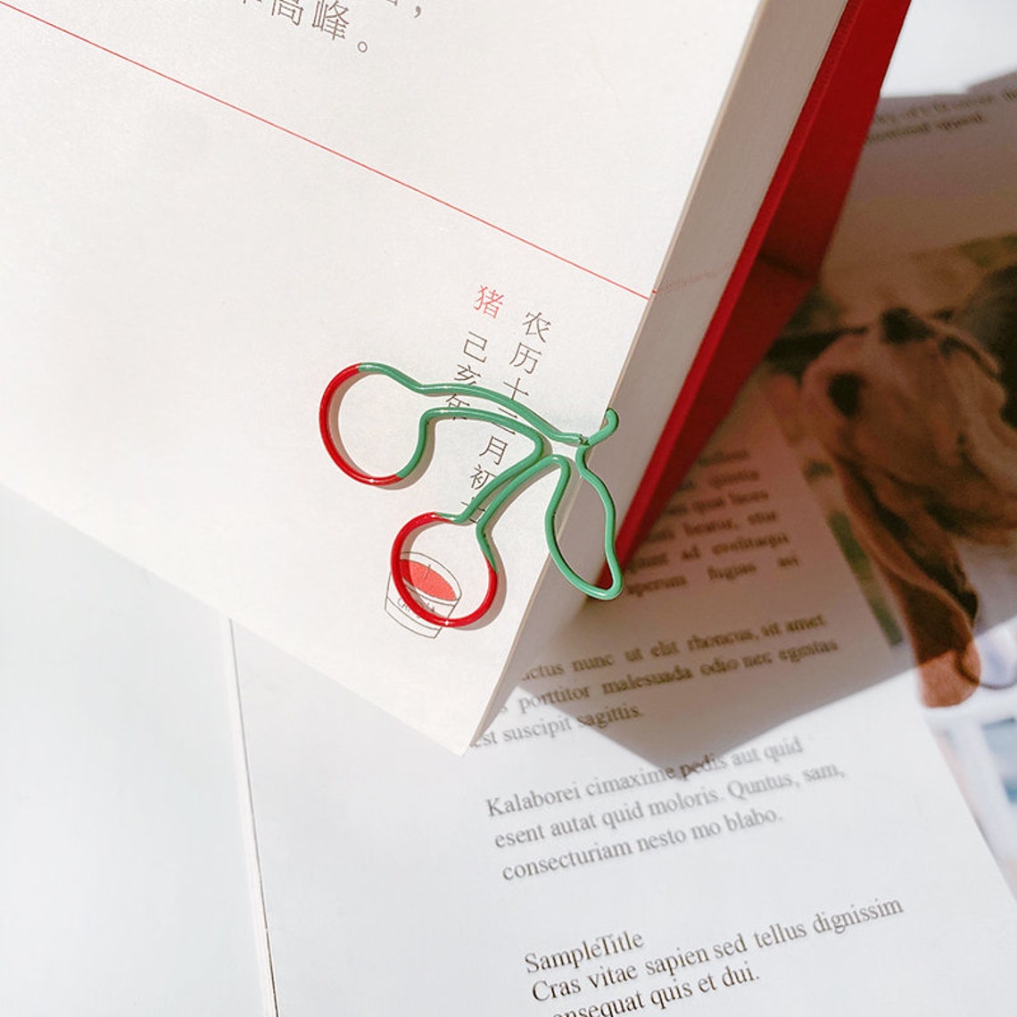 25PCS Cherry Paper Clips/ Fruit Paper Clip/binder Clips/ - Etsy