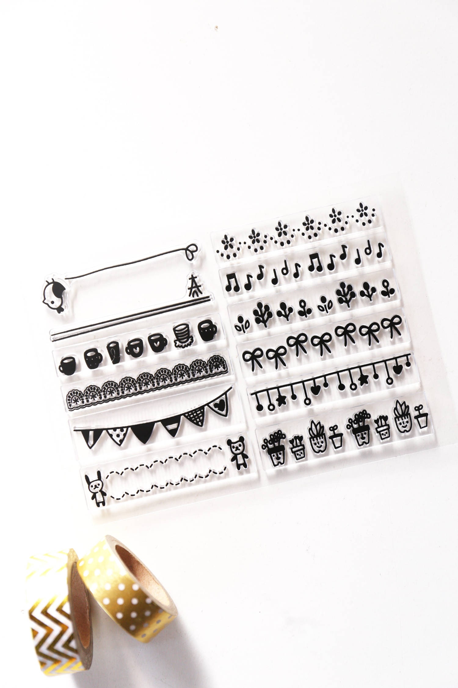 Banners Clear Stamp /flag Stamp Banner Planner Music Cup | Etsy