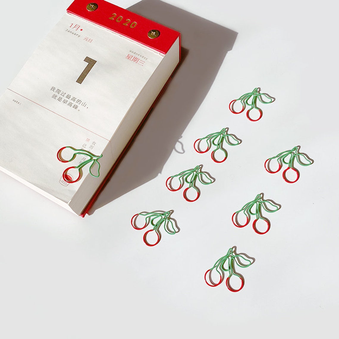 25PCS Cherry Paper Clips/ Fruit Paper Clip/binder Clips/ - Etsy