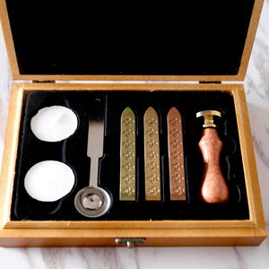 Custom Your Own Logo Wax Seal Box Set /wedding Gift Box Set Wedding ...