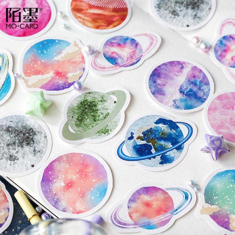 45pcs Star Stickers Galaxy Stickers Cosmic Stickers - Etsy