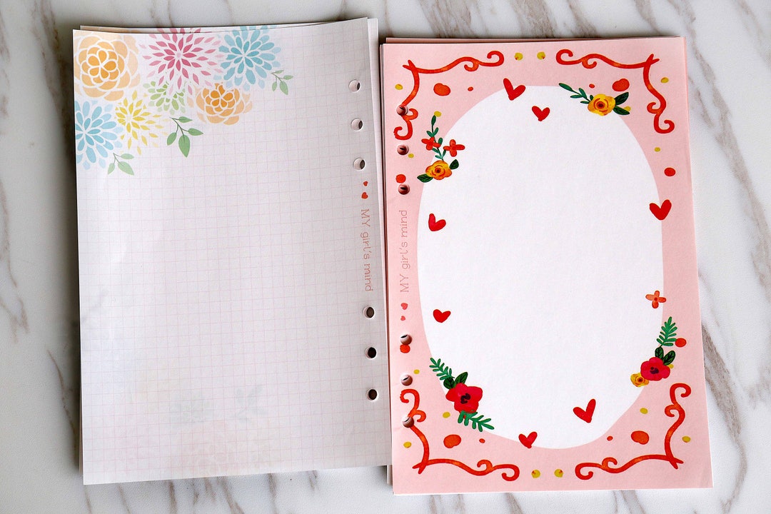 Set of 3 Floral Planner Insert /A5 Planner Colorful Insert /A5 Floral ...